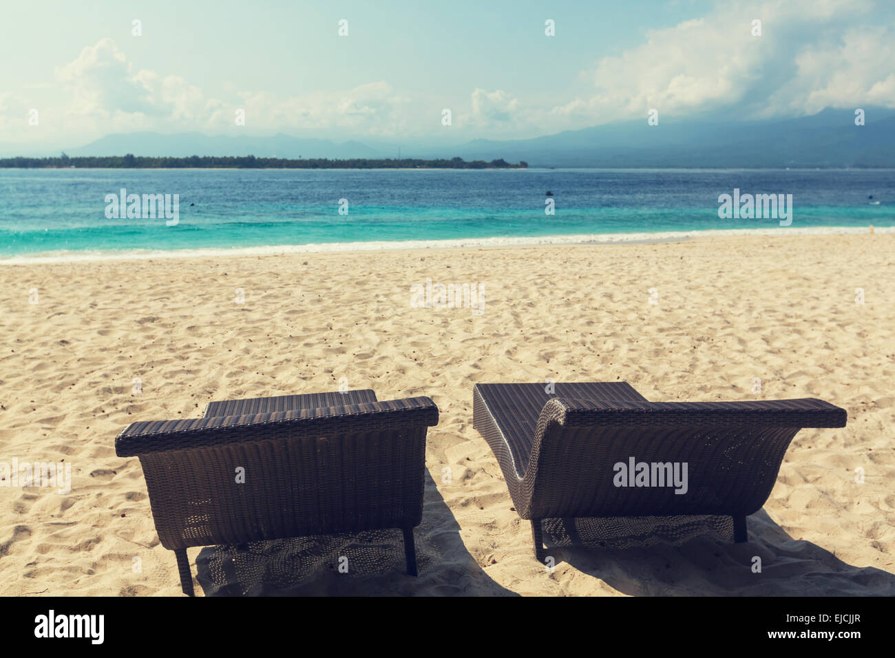 Beach on Gili Stock Photo - Alamy