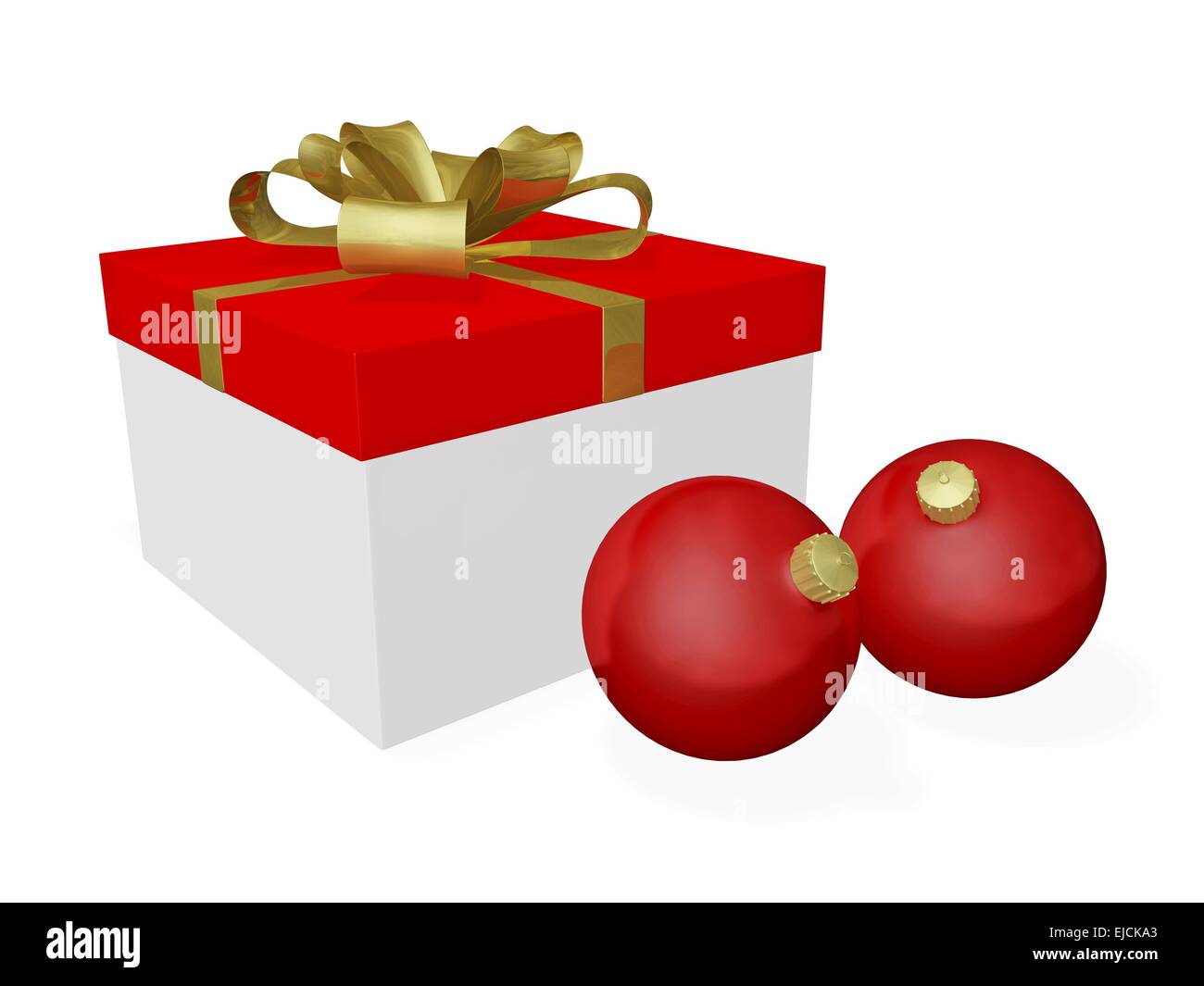 Gift box shiny baubles Cut Out Stock Images & Pictures - Alamy