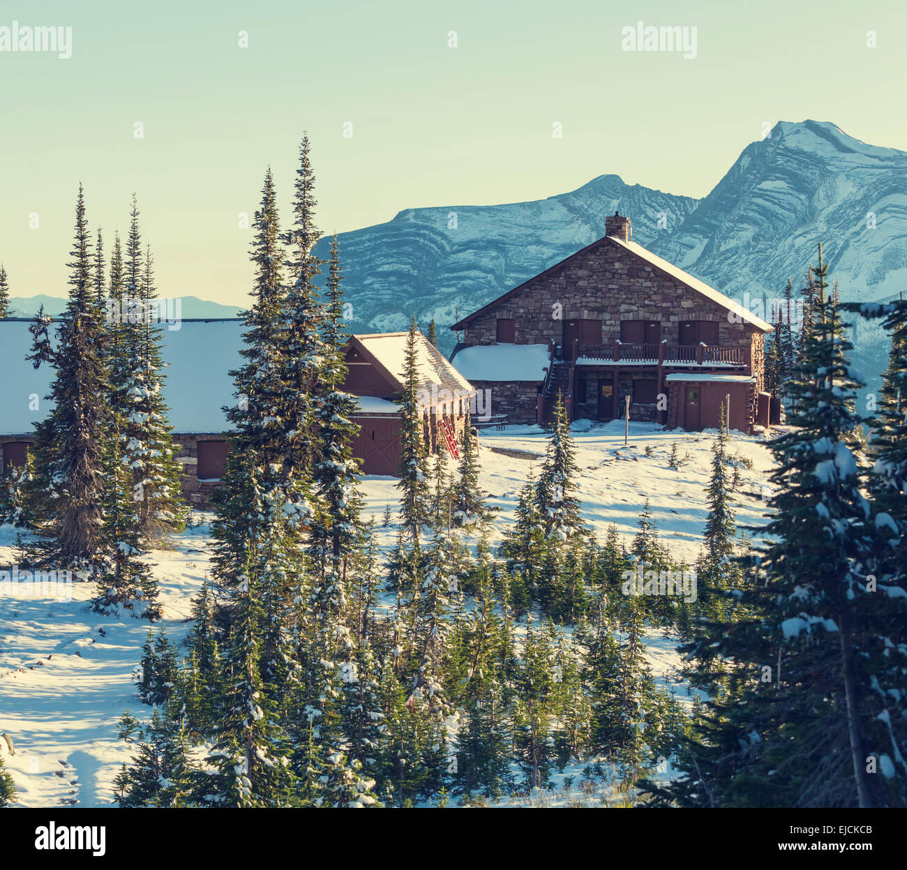 Glacier Park in winter Stock Photo - Alamy