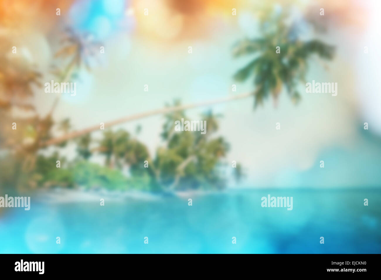 Tropical beach blur Stock Photo - Alamy