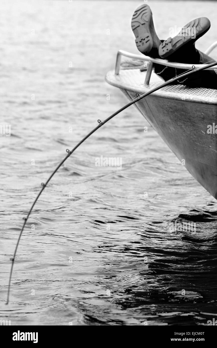 Fisherman with Feet up on the Boat, Queen Charlotte Islands, British ...