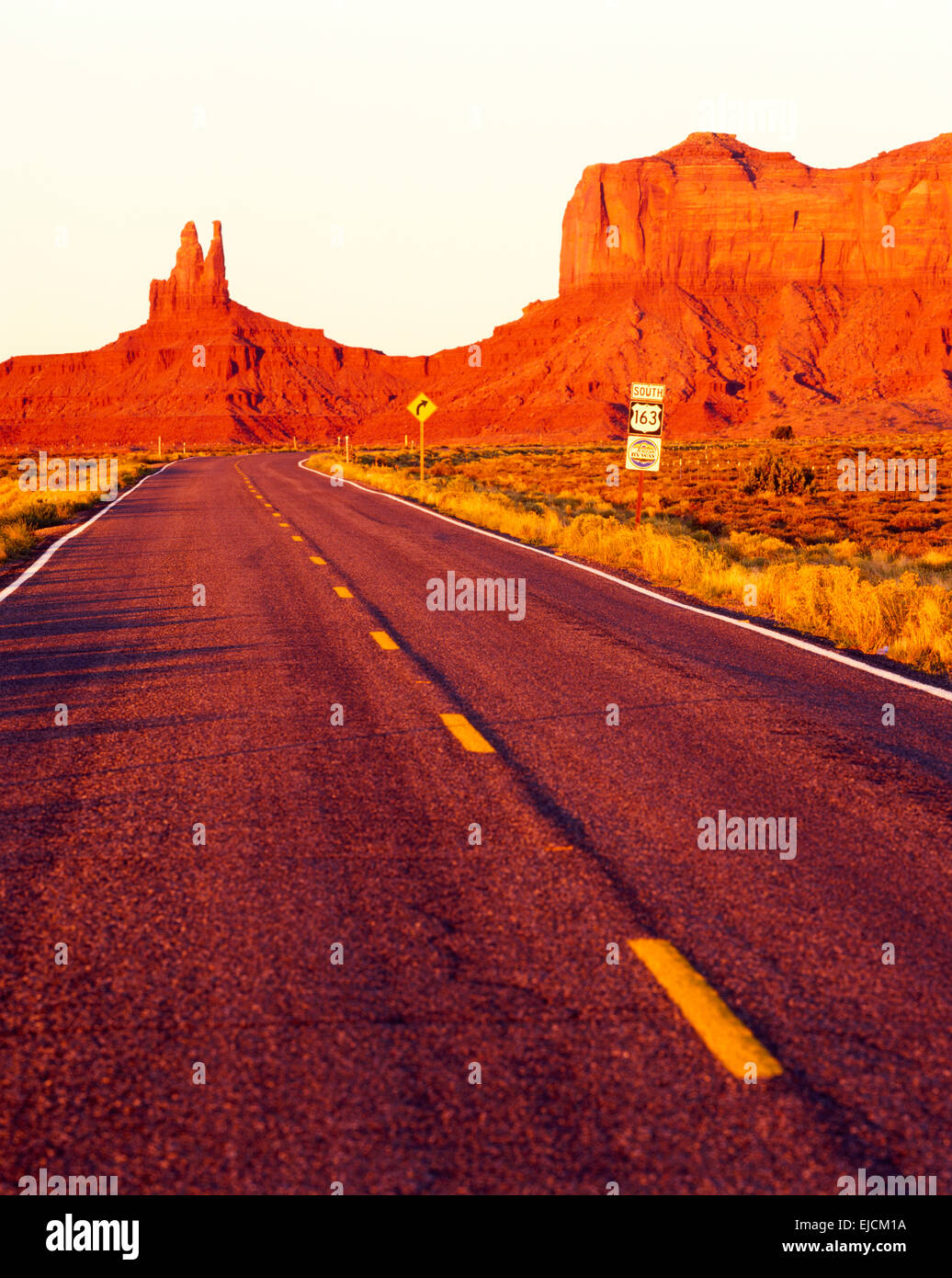 Highway 163 at sunrise hi-res stock photography and images - Alamy