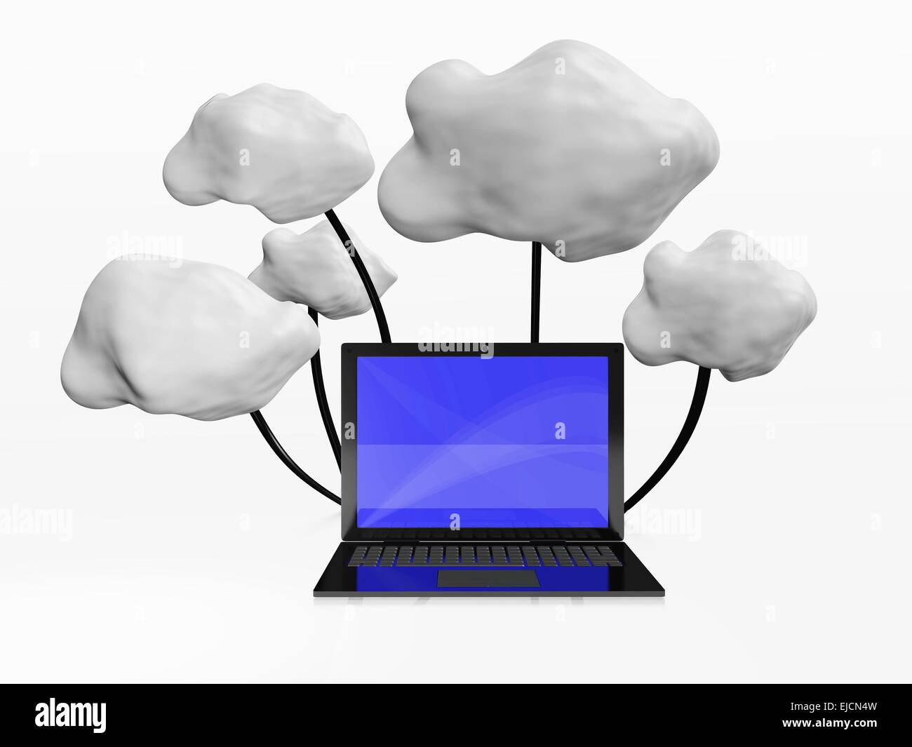 Cloud Computing 3D Illustration Stock Photo - Alamy