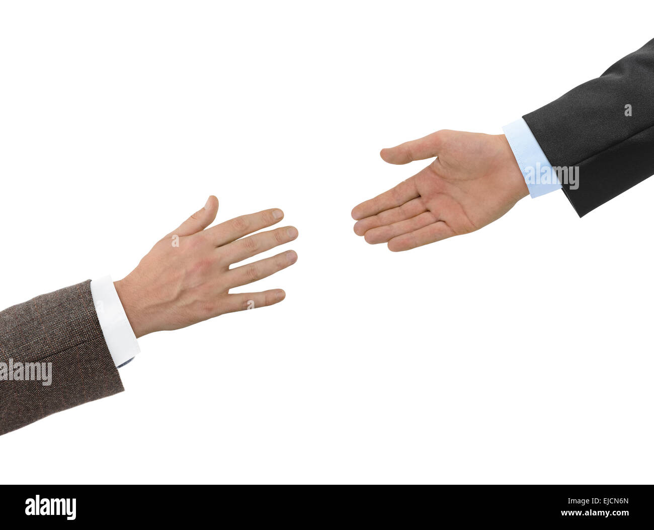 Two people holding hands support Cut Out Stock Images & Pictures - Alamy