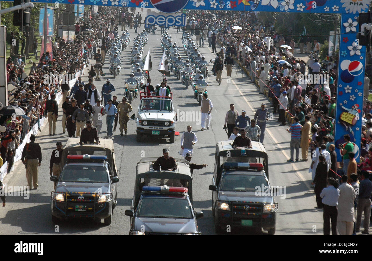Lahore. 23rd Mar, 1940. Policemen attend the National Day parade in ...