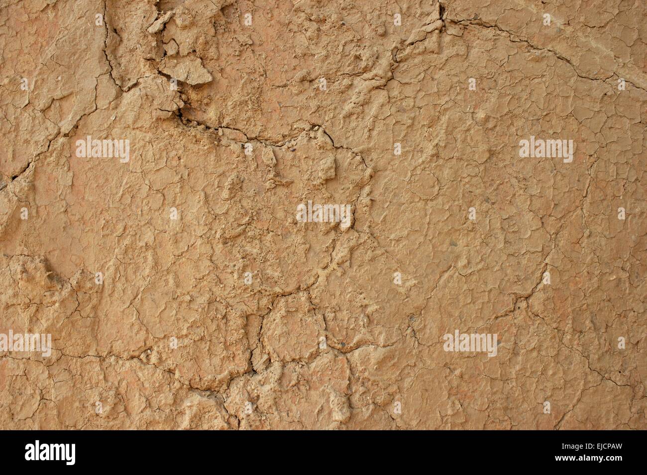 Cracked Mud Wall Texture Background Stock Photo - Alamy