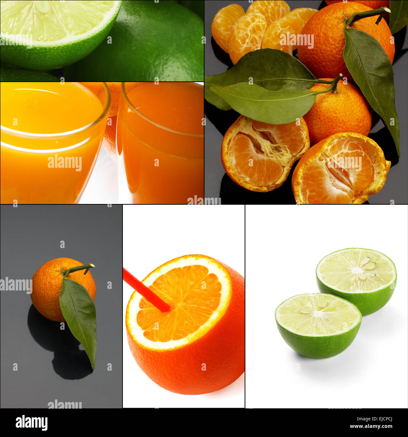 citrus fruits collage Stock Photo - Alamy