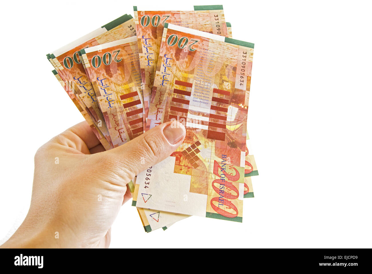Hundred shekels bills hi-res stock photography and images - Alamy