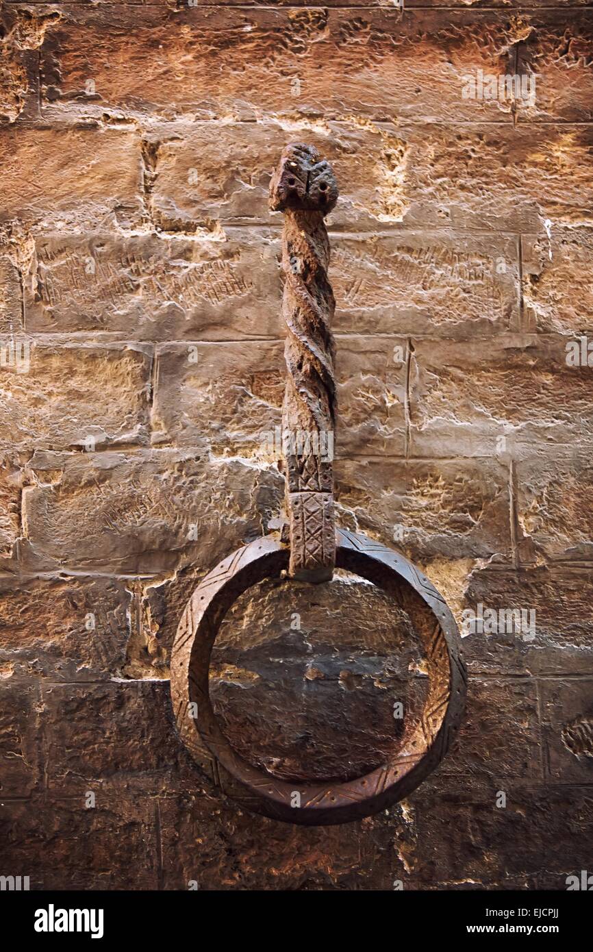 Hanging ring in the wall in Siena Stock Photo - Alamy