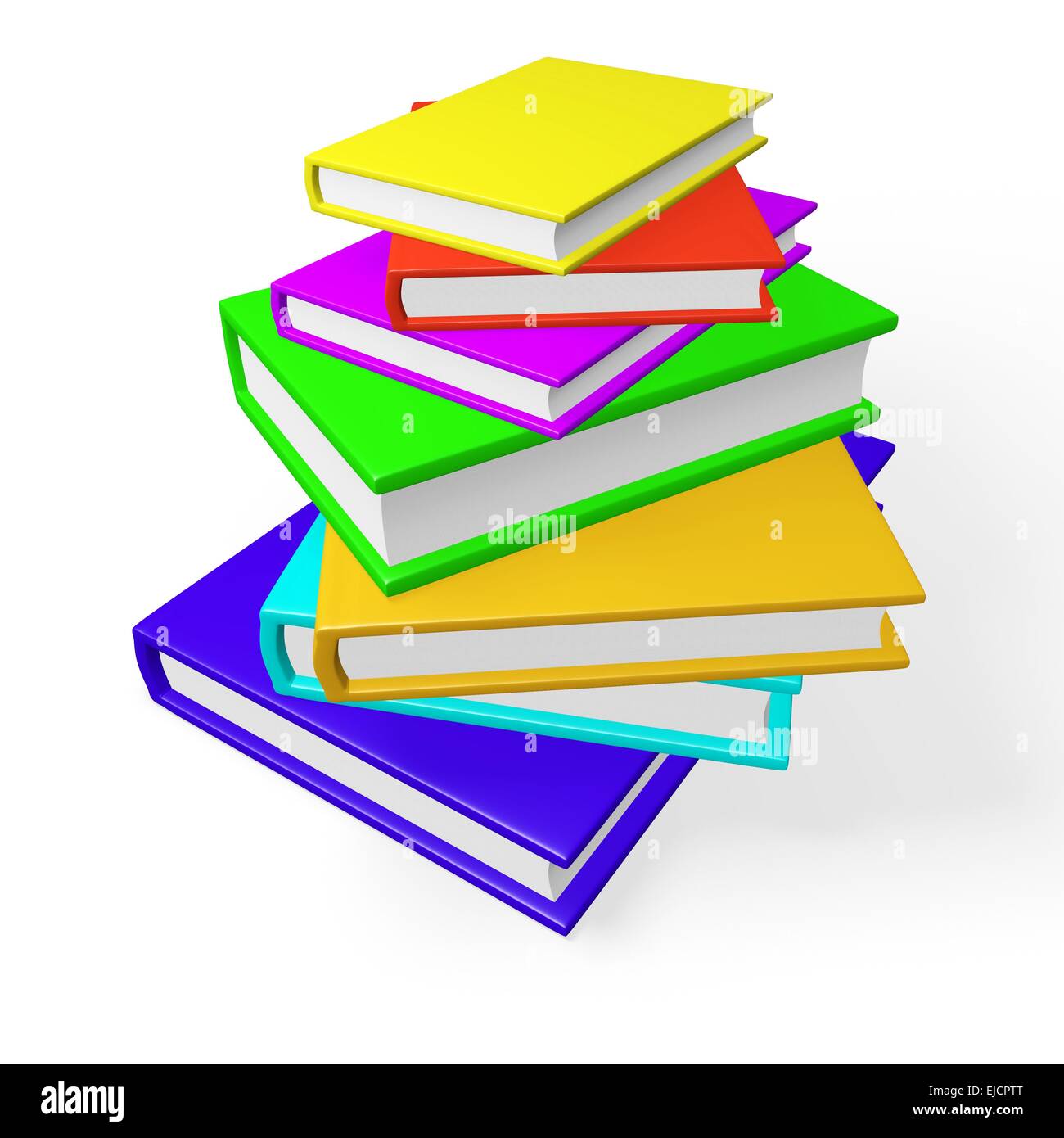Pile or Stack of Colorful Books Stock Photo - Alamy