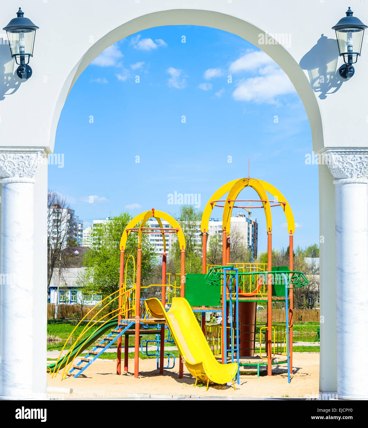 playground open door Stock Photo - Alamy