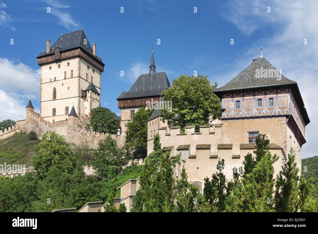 Karlstejn castle view hi-res stock photography and images - Alamy