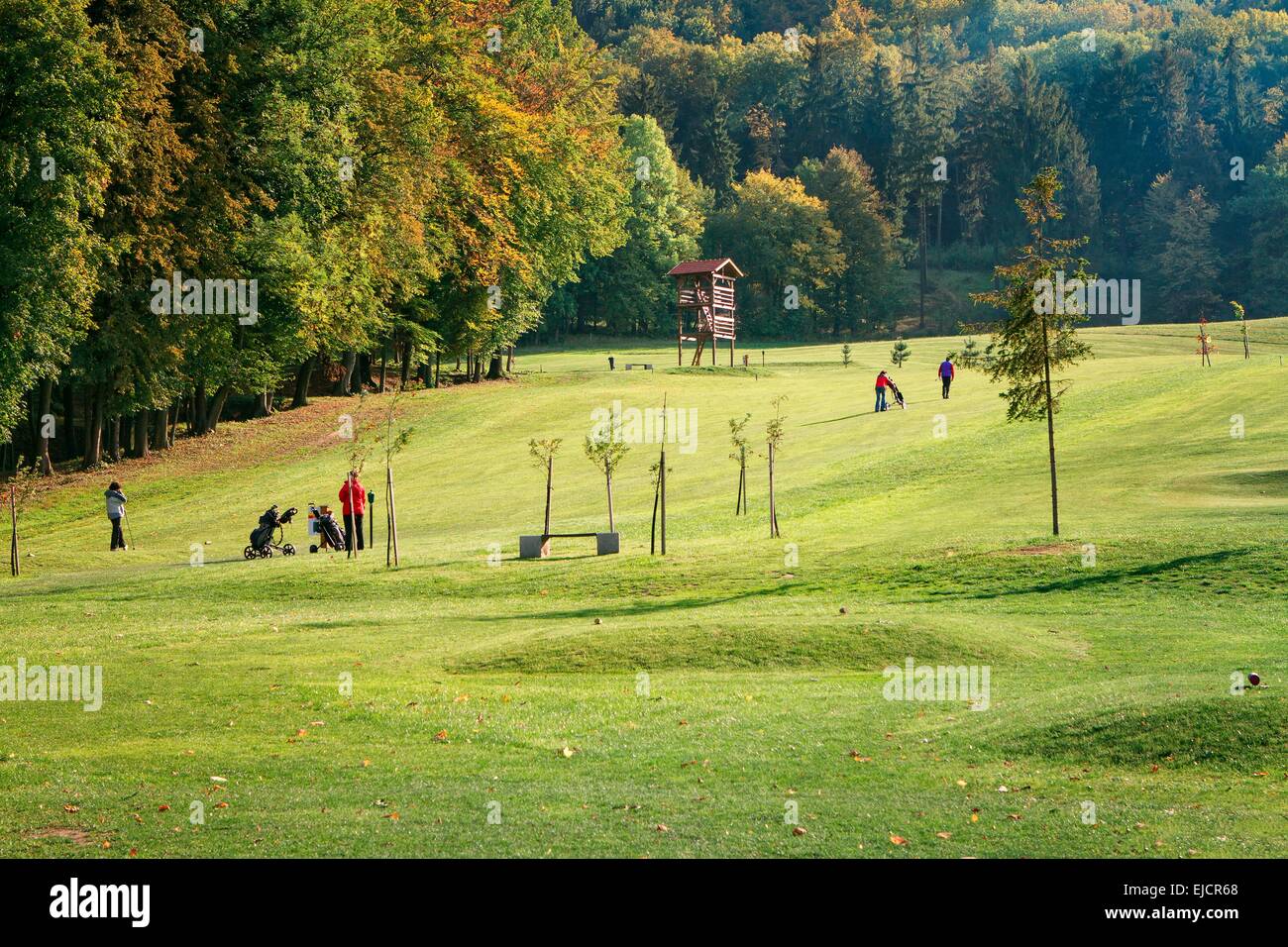 Beautiful golf girl hi-res stock photography and images - Alamy