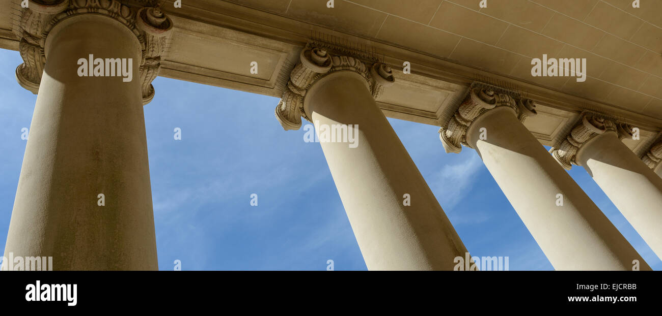 Pillars of Law and Justice with Blue Sky Stock Photo - Alamy