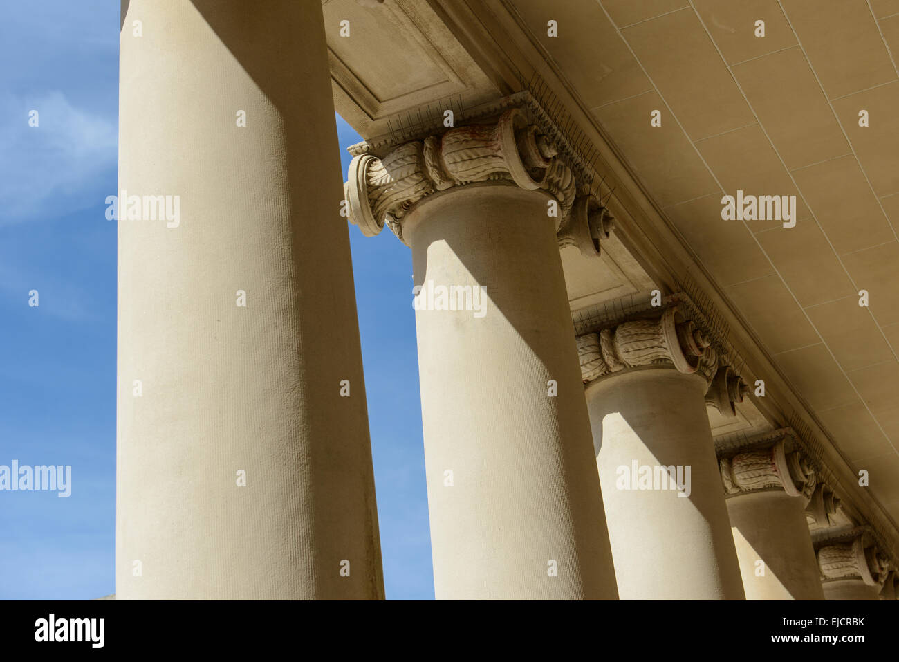 Pillars of Law and Justice with Blue Sky Stock Photo - Alamy