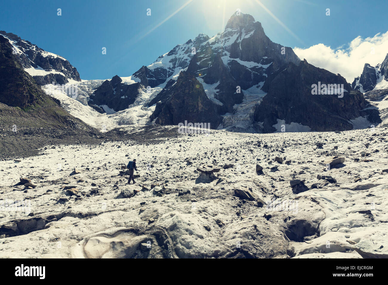 Ushba glacier hi-res stock photography and images - Alamy