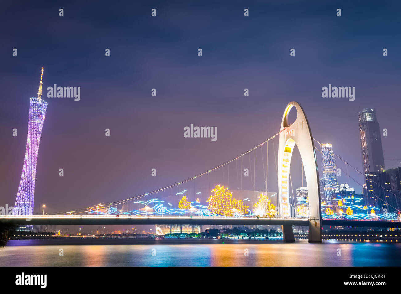 Guangzhou city urban view night hi-res stock photography and images - Alamy