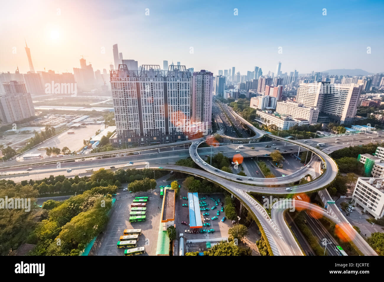 city interchange overpass Stock Photo - Alamy