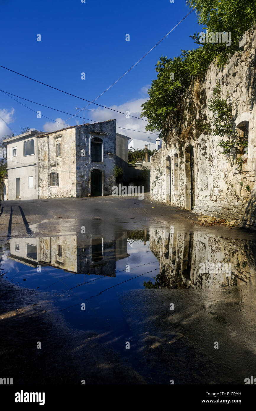 a little village of Crete Stock Photo - Alamy