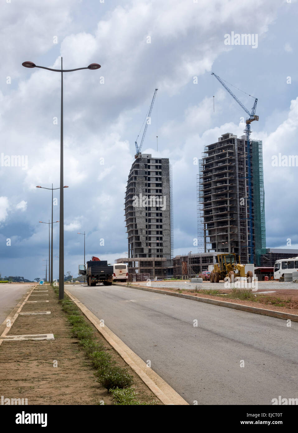 Construction of new capital of Oyala in EG Stock Photo - Alamy