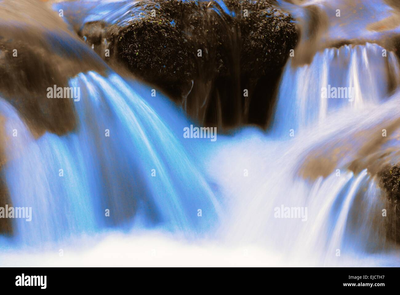 the soft blue waterfall Stock Photo - Alamy