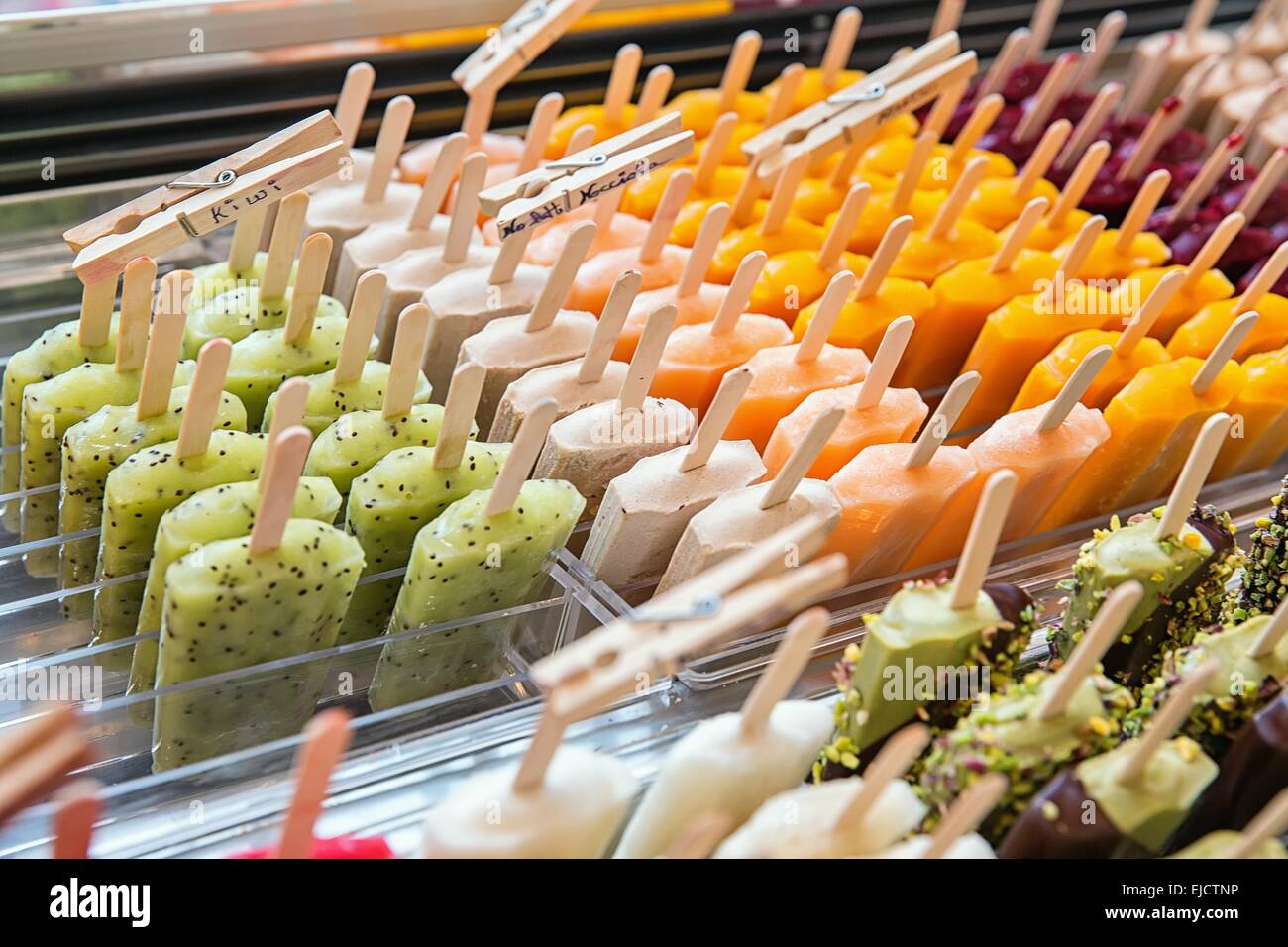 Many ice lollies Stock Photo - Alamy