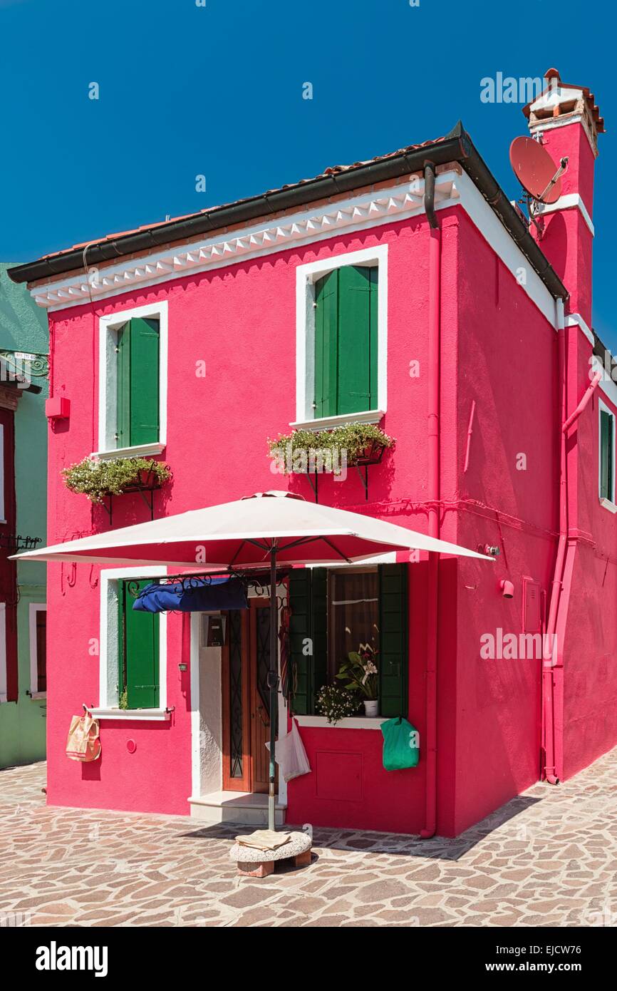 Colorful houses taken on Burano island Stock Photo - Alamy