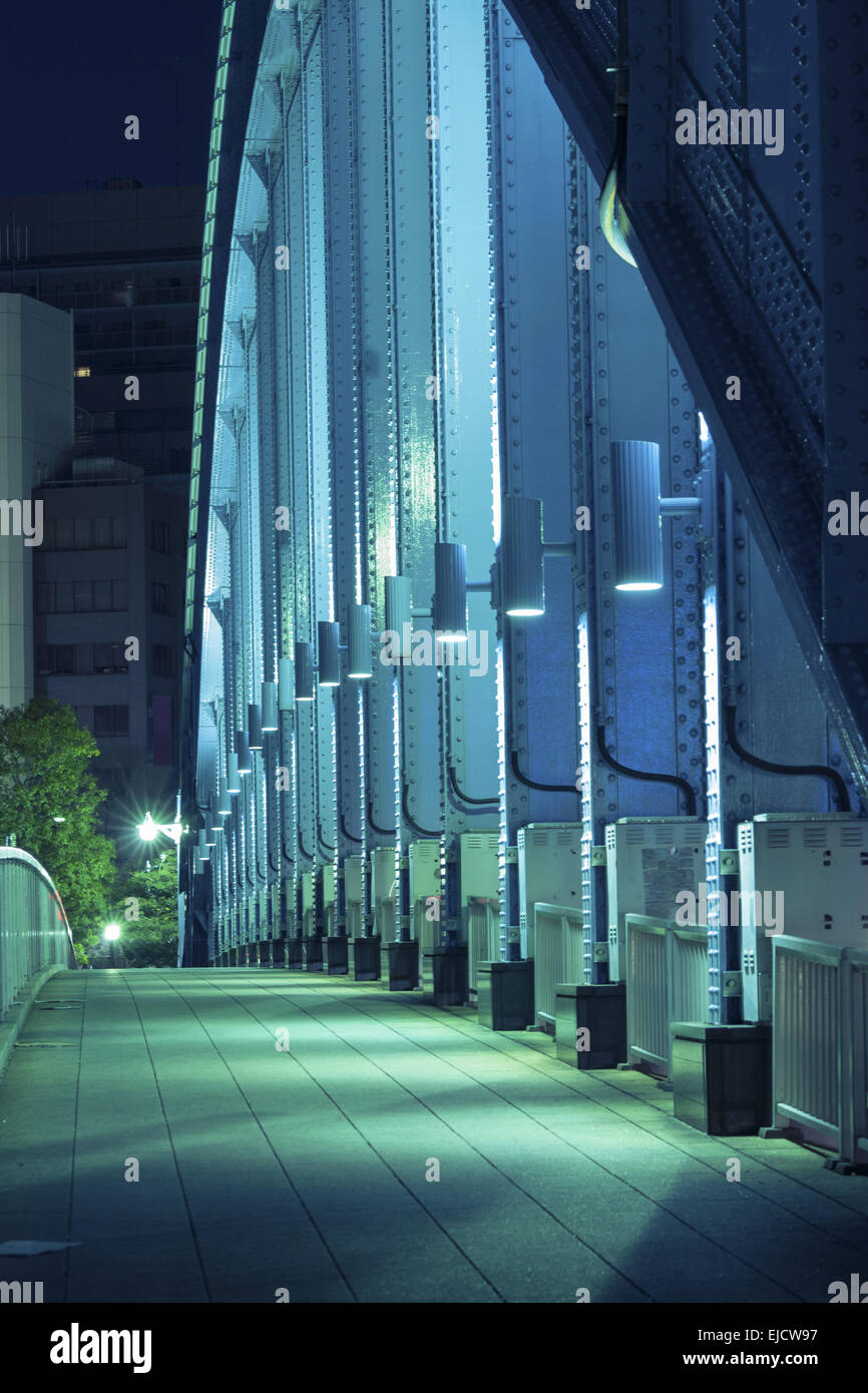 metallic bridge vertical Stock Photo - Alamy