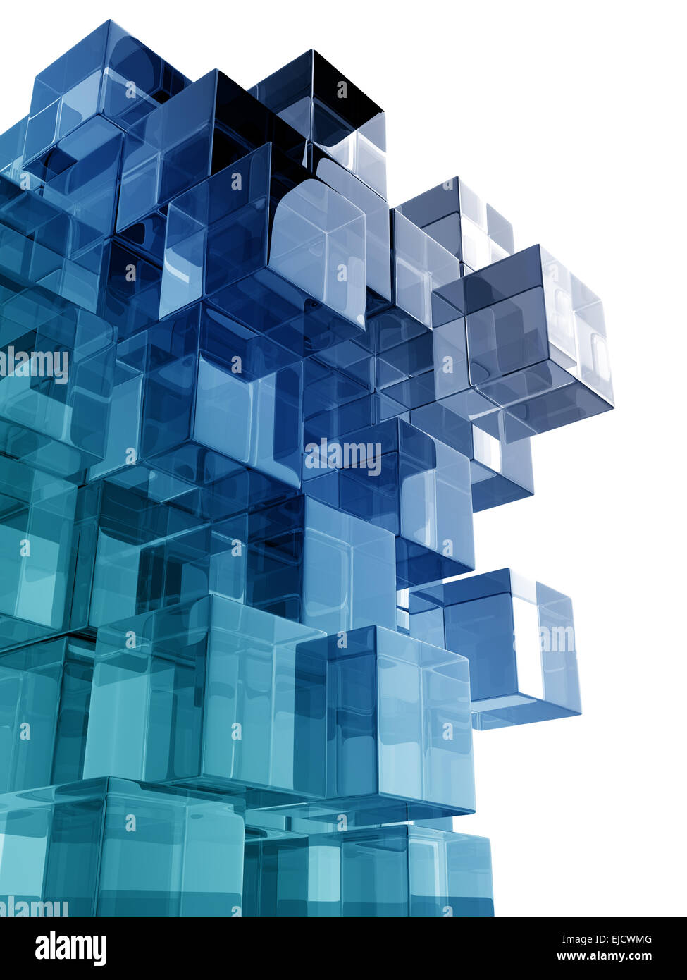 glass cubes on white background Stock Photo - Alamy