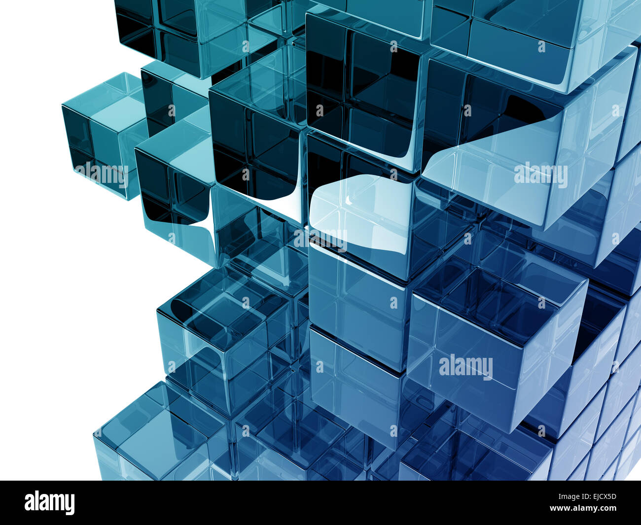 glass cubes on white background Stock Photo - Alamy
