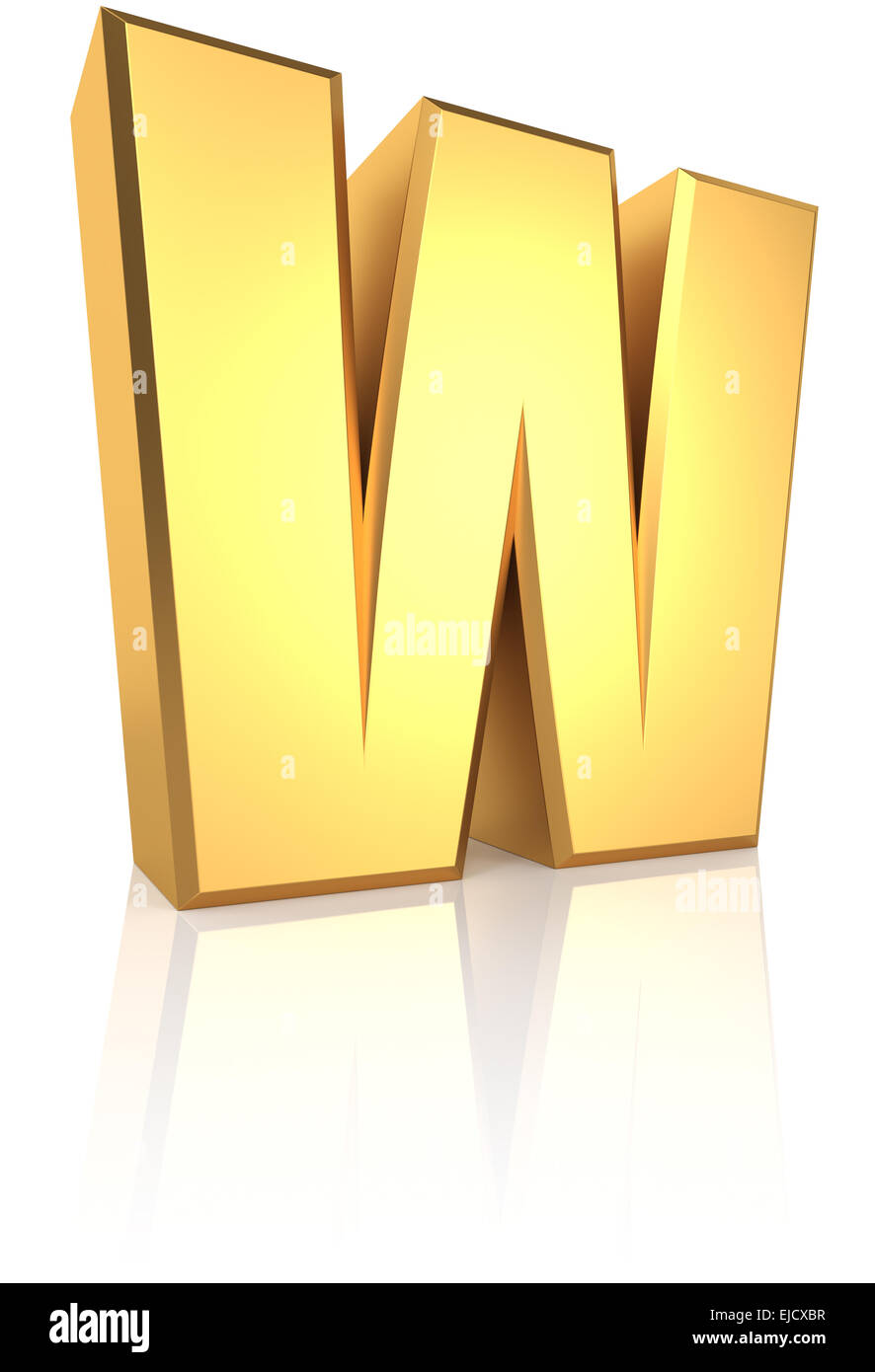 3d Letter W Stock Photo - Alamy