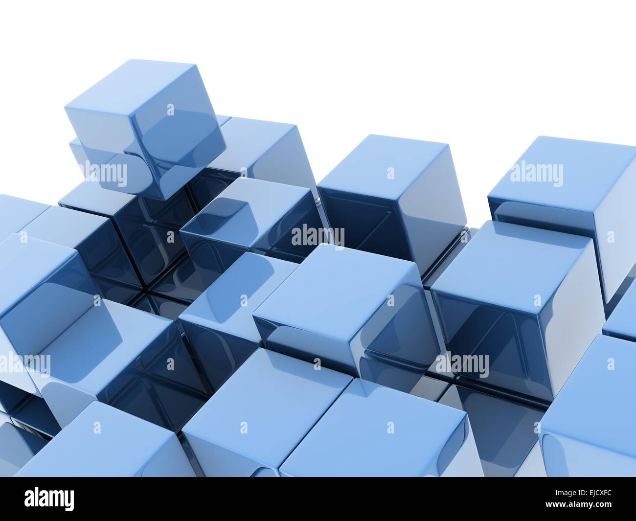 metallic cubes on white background Stock Photo - Alamy