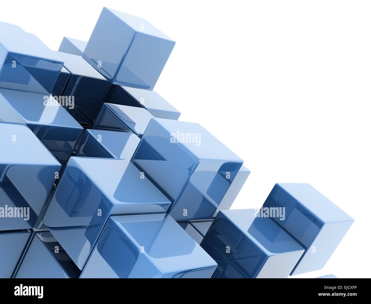 metallic cubes on white background Stock Photo - Alamy