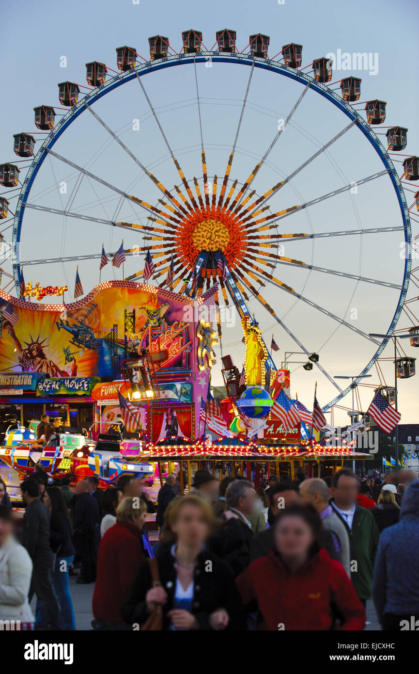 big wheel at Oktoberfest in Munich Stock Photo - Alamy