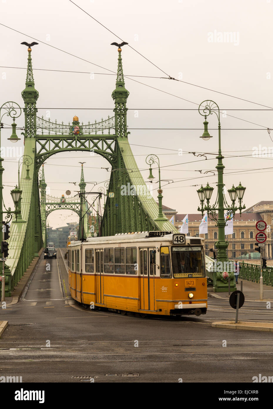 Tram crossing bridge hi-res stock photography and images - Alamy