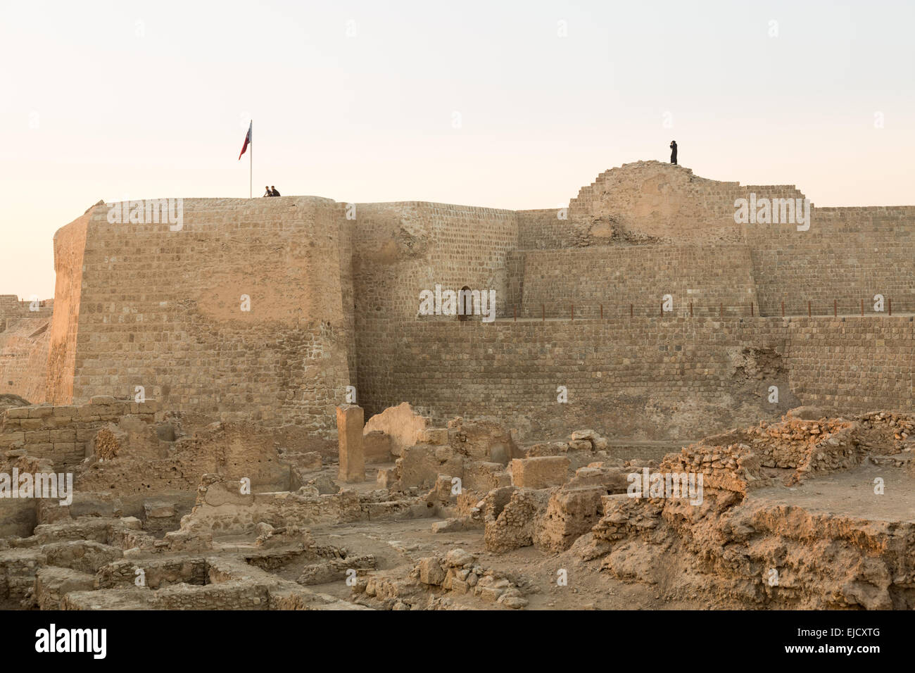 Old Bahrain Fort at Seef in late afternoon Stock Photo - Alamy