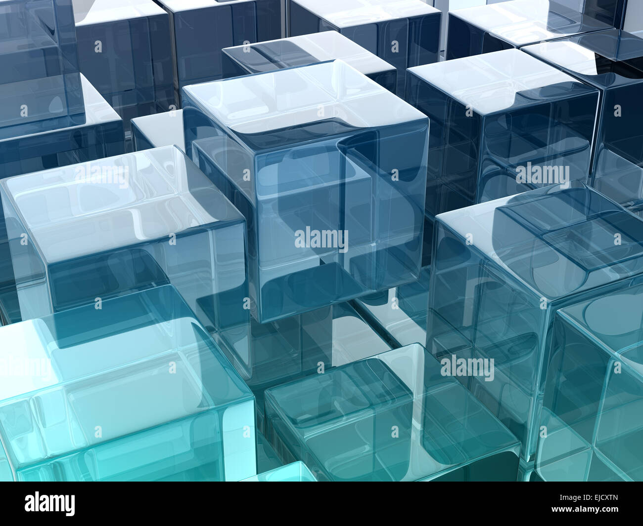 glass cubes on white background Stock Photo - Alamy