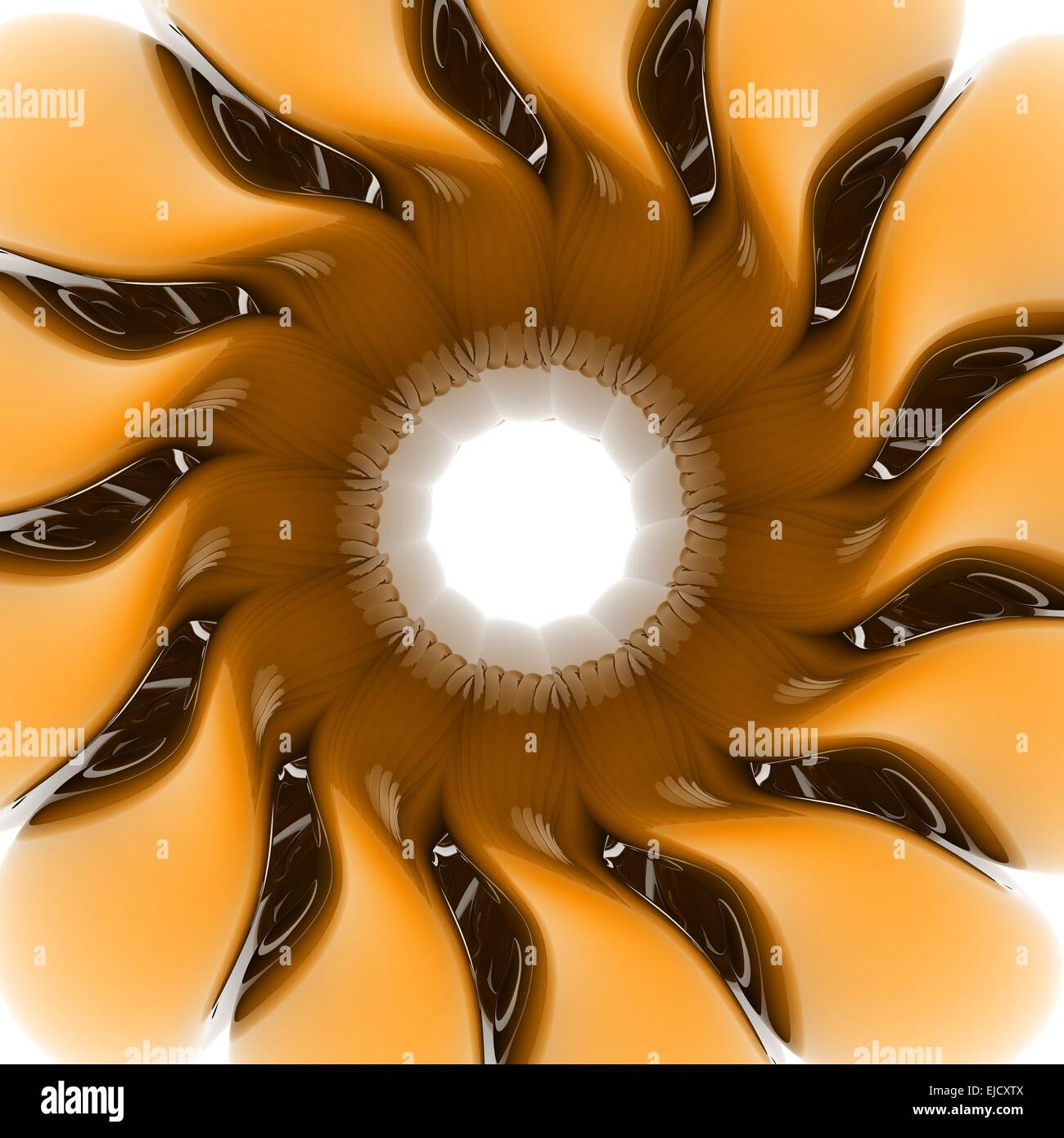 3D metallic curve surface shape on white background Stock Photo - Alamy