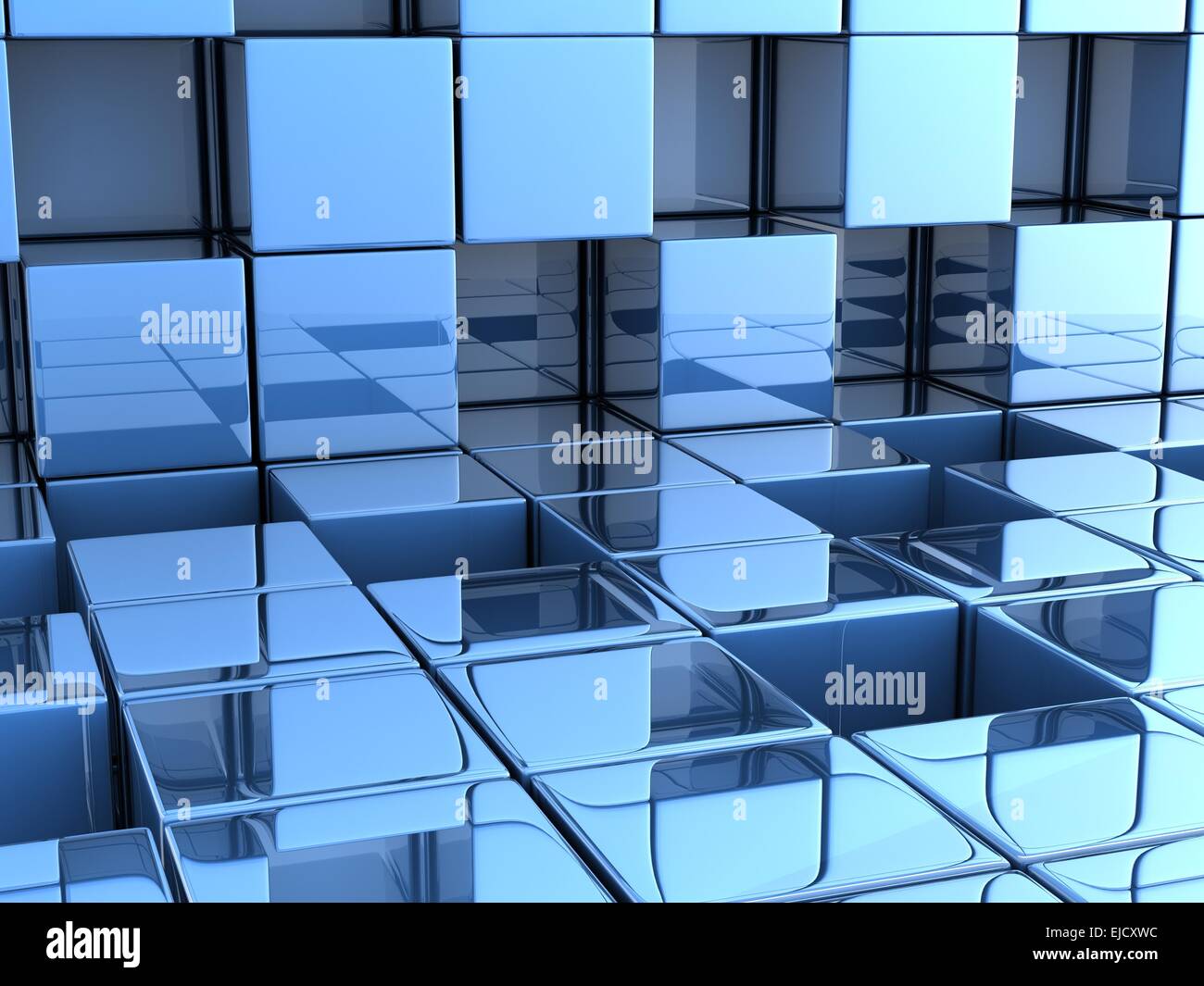 metallic cubes on white background Stock Photo - Alamy
