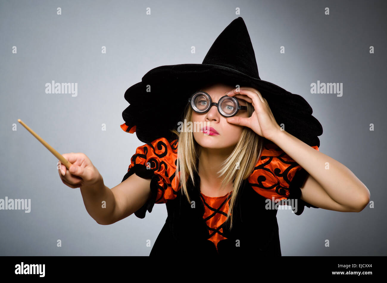 Witch doing her dirty tricks Stock Photo - Alamy