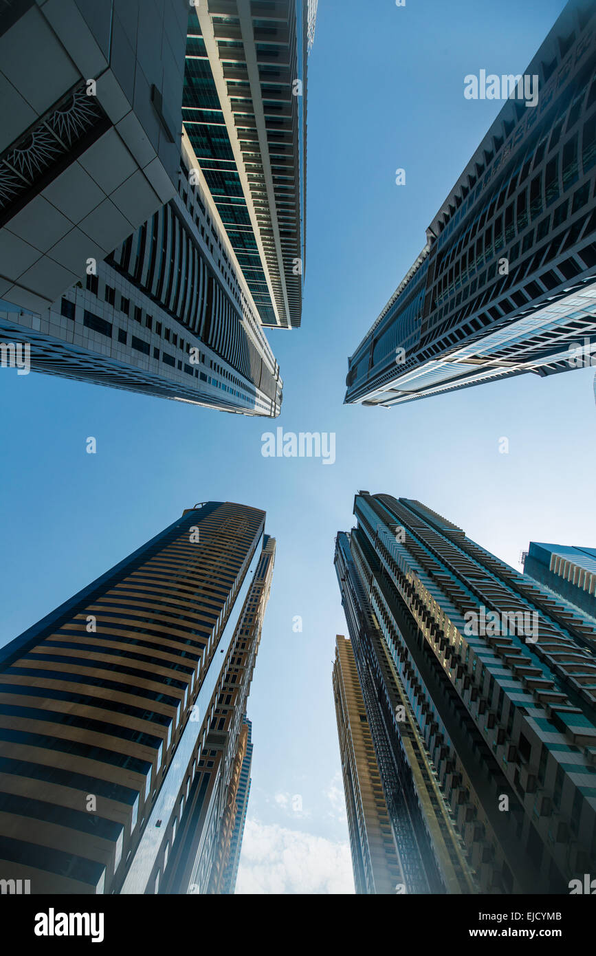Tall Dubai Marina skyscrapers in UAE Stock Photo - Alamy