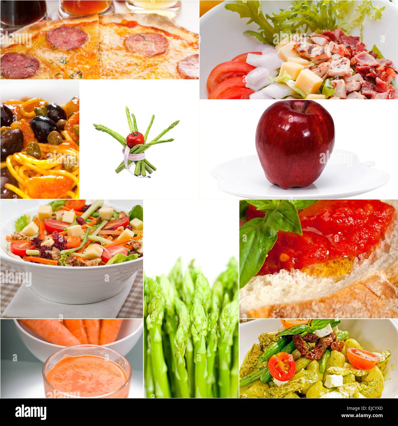 healthy Vegetarian vegan food collage Stock Photo - Alamy
