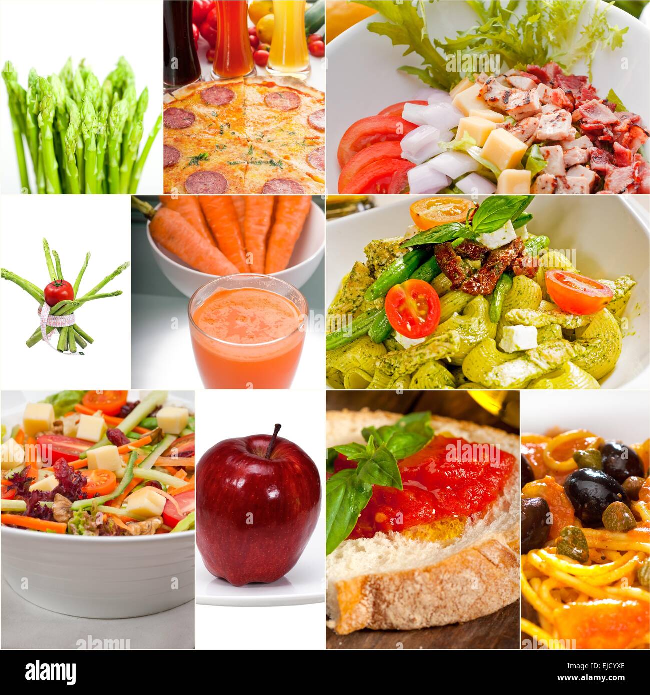 healthy Vegetarian vegan food collage Stock Photo - Alamy