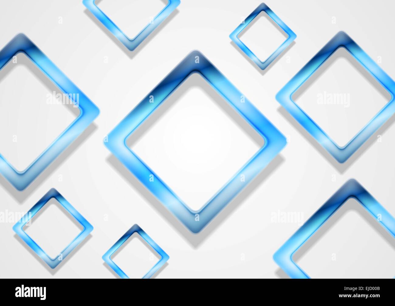 Blue shiny squares on white background Stock Photo - Alamy