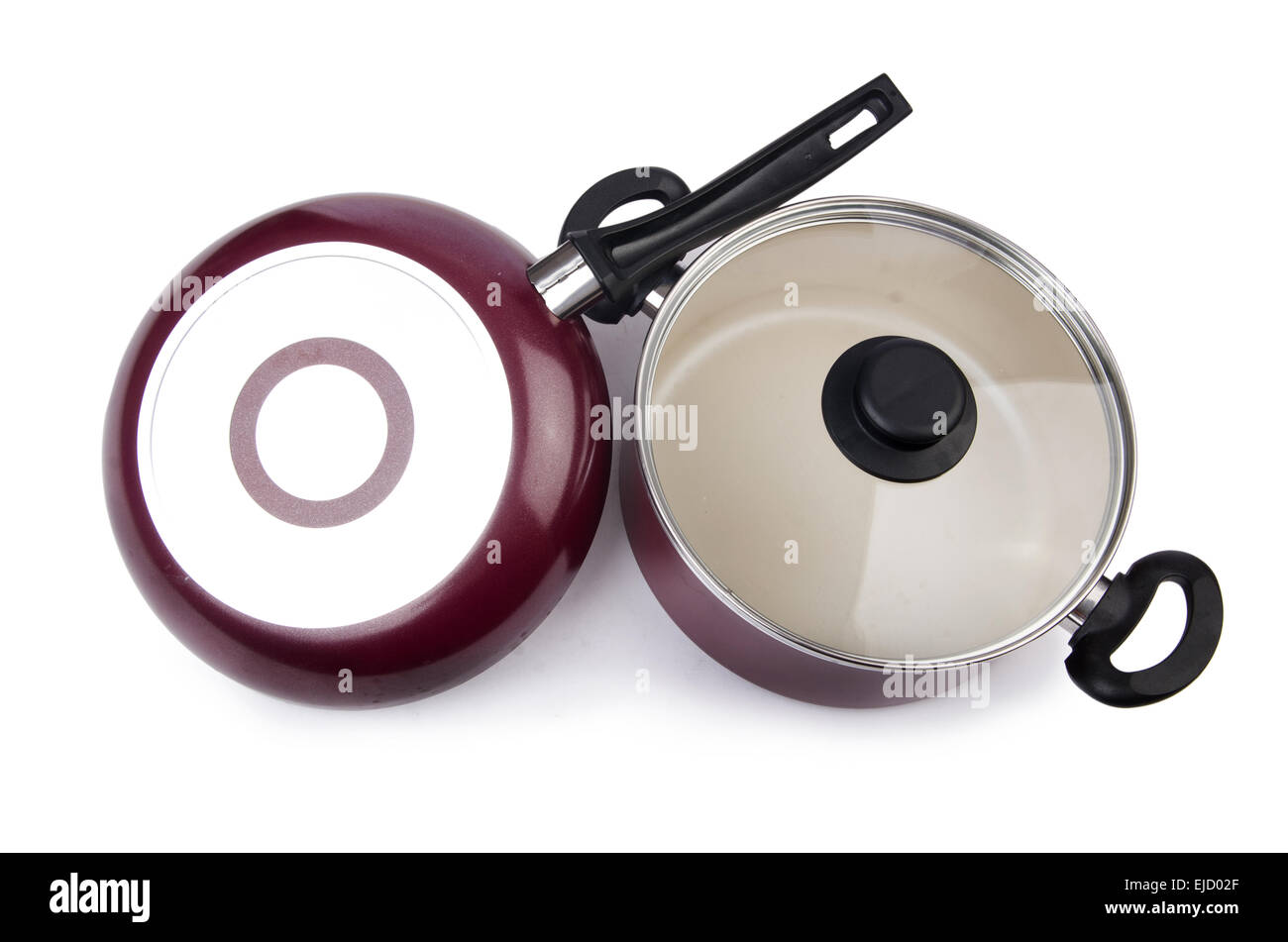 Kitchen utensils pan pot isolated on white Stock Photo - Alamy