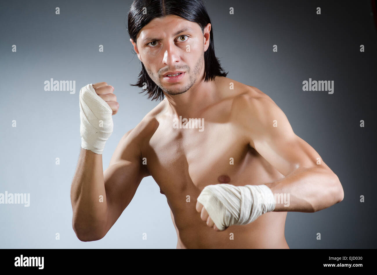 Ripped martial arts expert at training Stock Photo - Alamy
