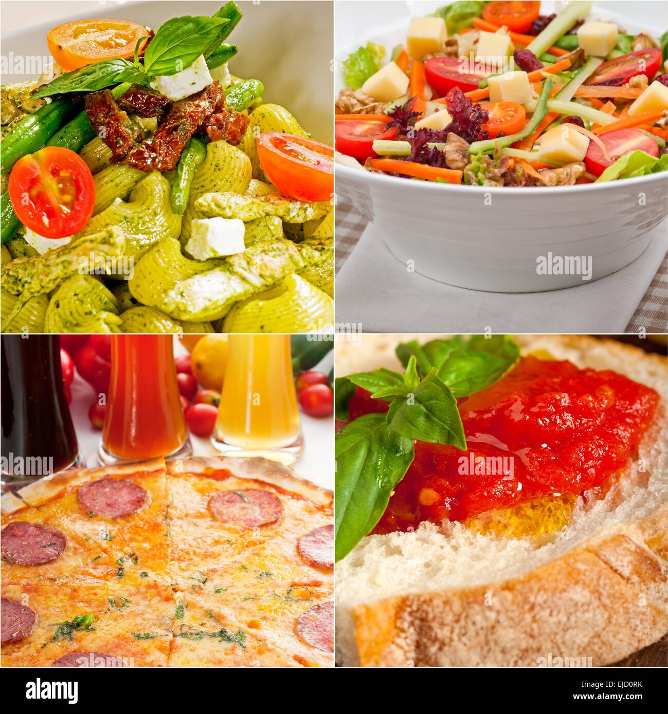 healthy Vegetarian vegan food collage Stock Photo - Alamy