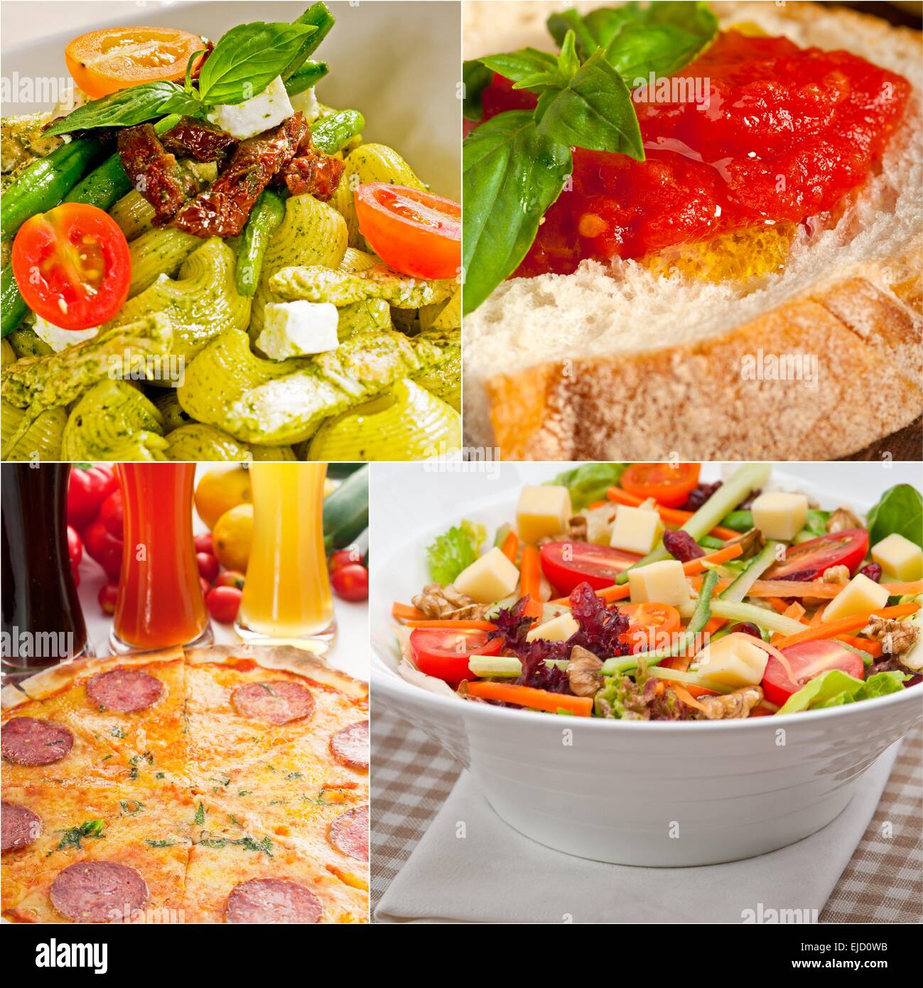 healthy Vegetarian vegan food collage Stock Photo - Alamy
