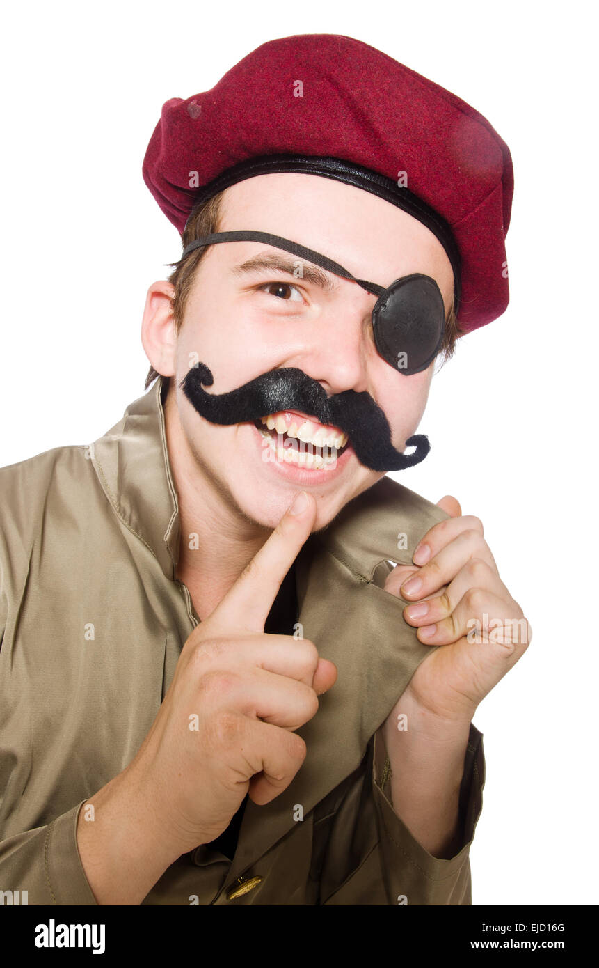 Funny soldier in military concept Stock Photo - Alamy