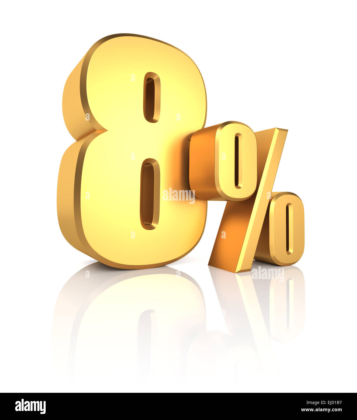 Gold 8 Percent Stock Photo - Alamy